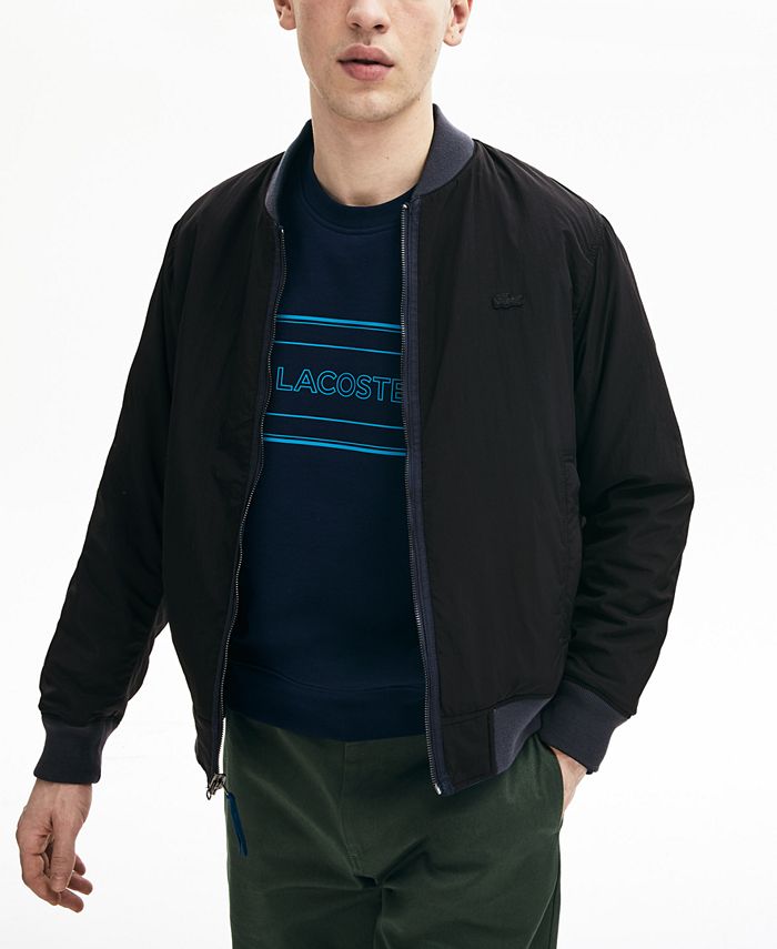 Lacoste Men's Regular Fit Lightweight Reversible Bomber Jacket - Macy's