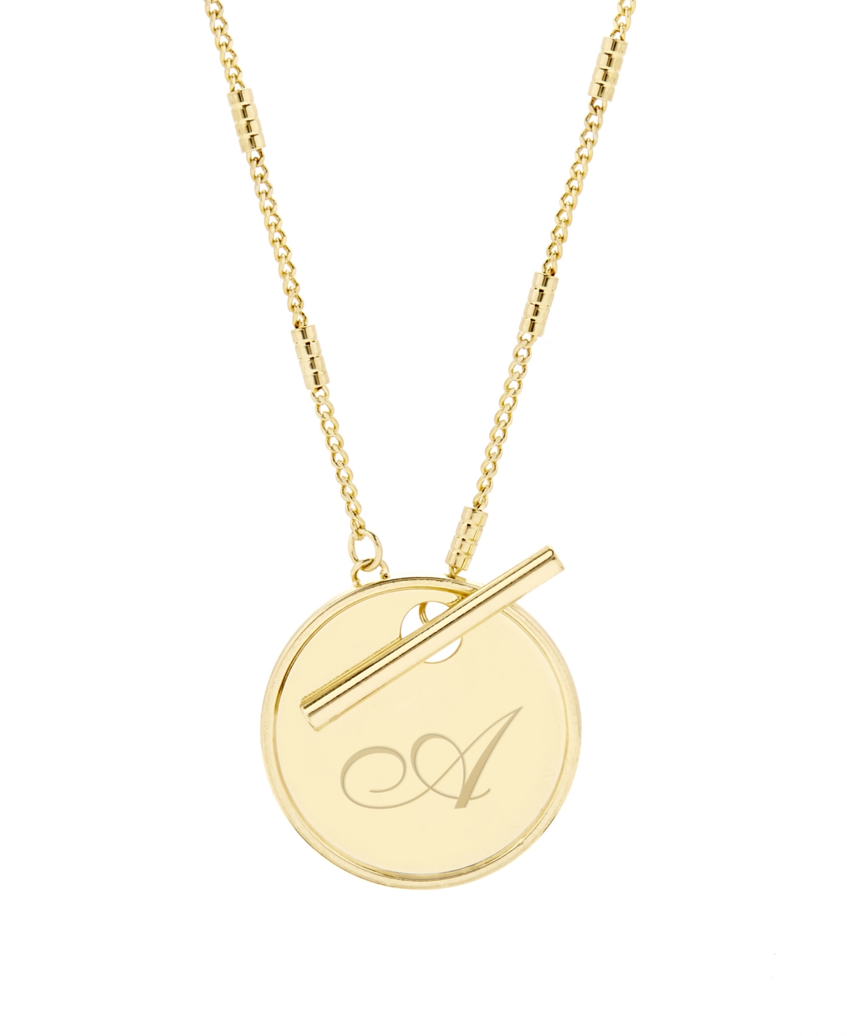 Click here for brook & york Grace Initial Toggle Necklace - Gold... prices
