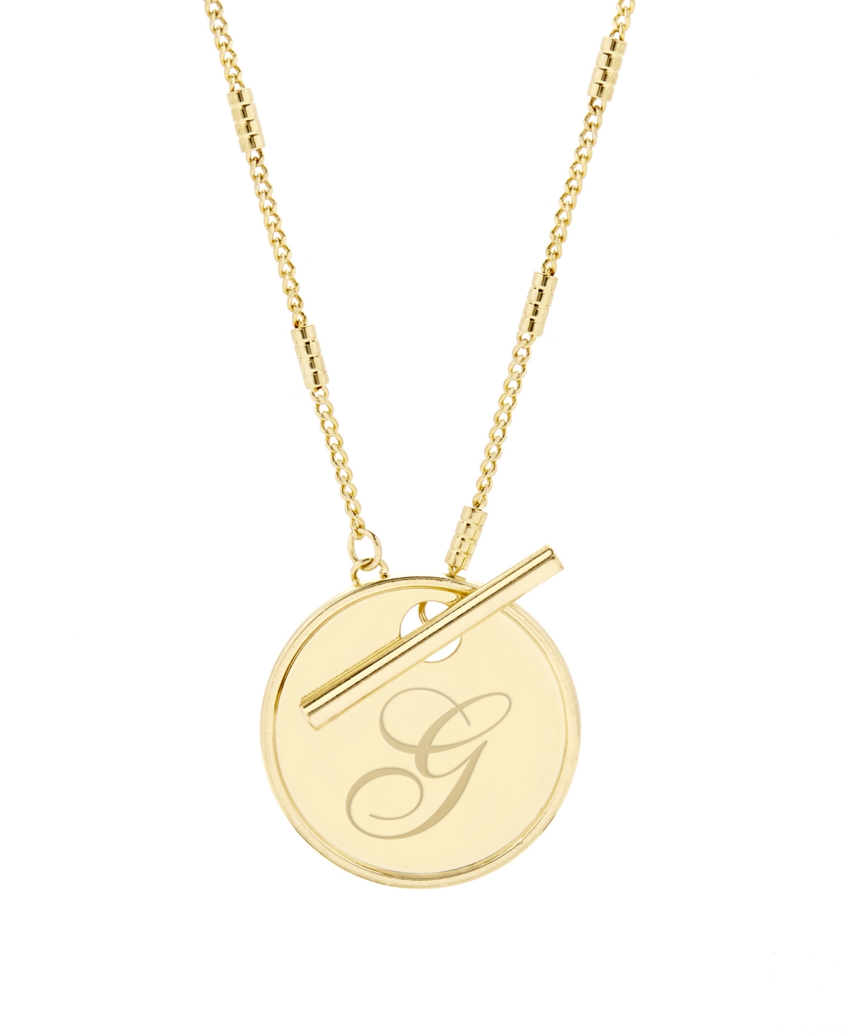 Click here for brook & york Grace Initial Toggle Necklace - Gold... prices