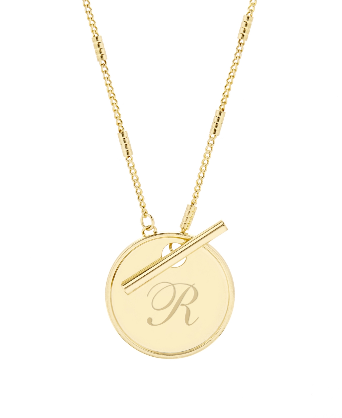 Click here for brook & york Grace Initial Toggle Necklace - Gold... prices