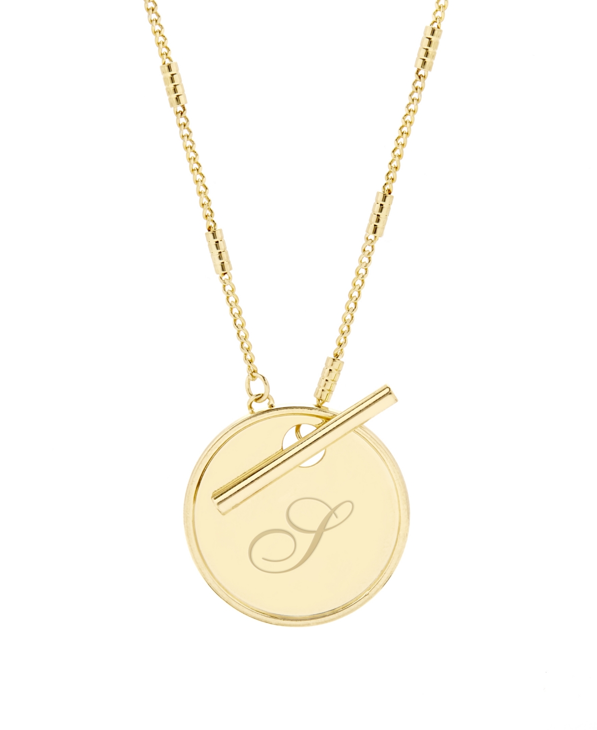 Click here for brook & york Grace Initial Toggle Necklace - Gold... prices