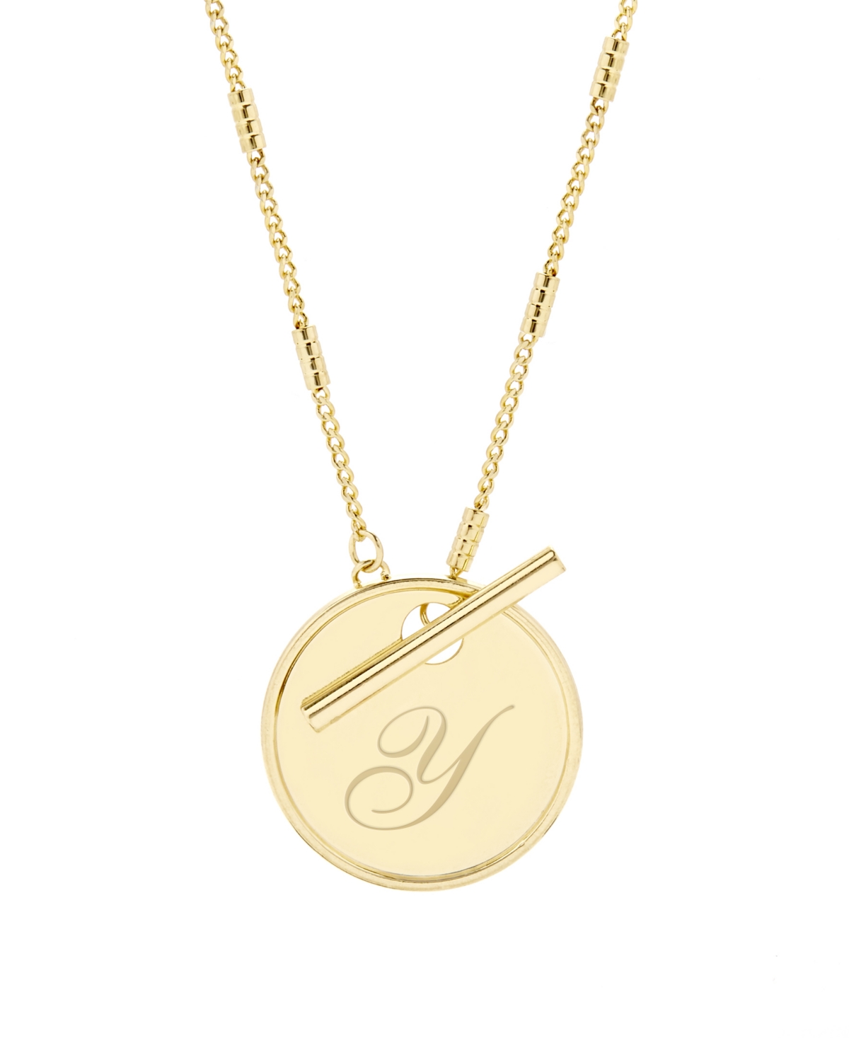 Click here for brook & york Grace Initial Toggle Necklace - Gold... prices
