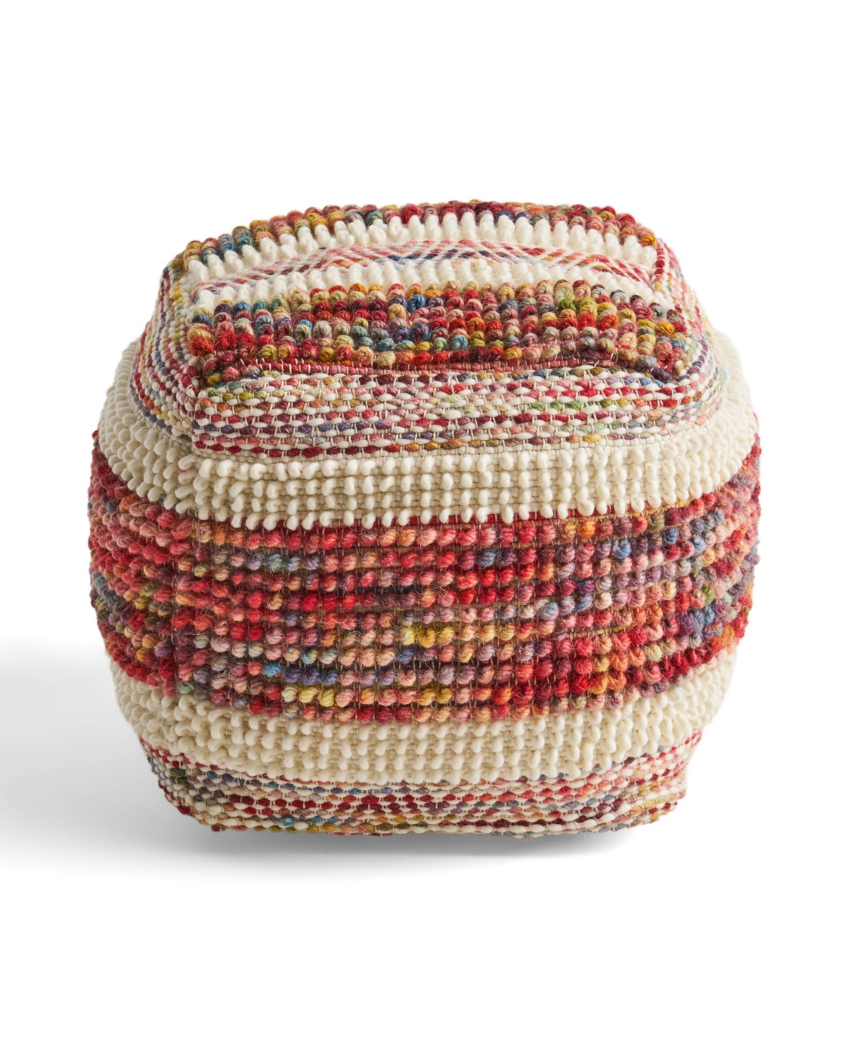 Click here for Noble House Cinnnabar Boho Ottoman Pouf - Multi prices