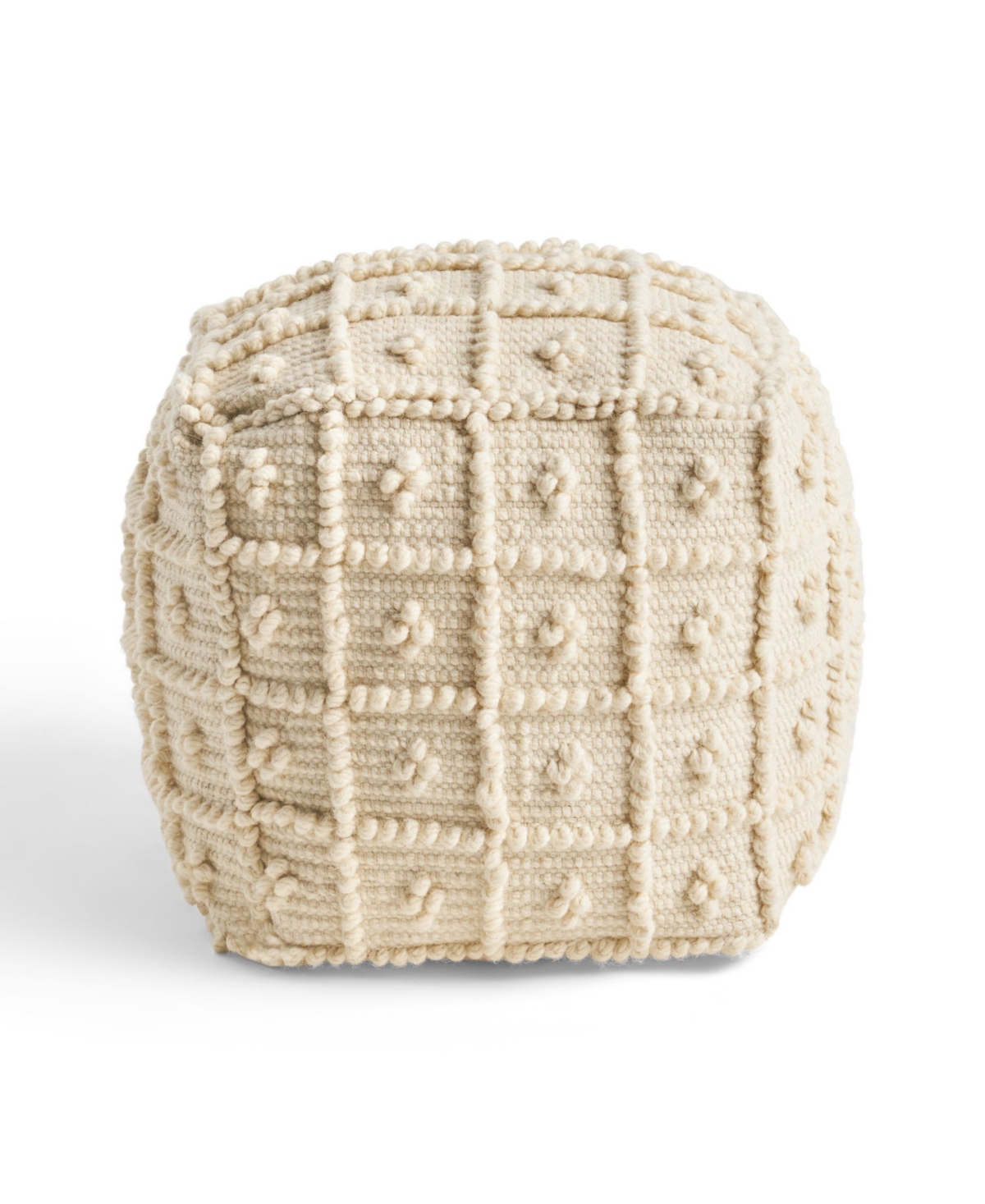 Click here for Noble House Atwater Boho Ottoman Pouf - Ivory prices