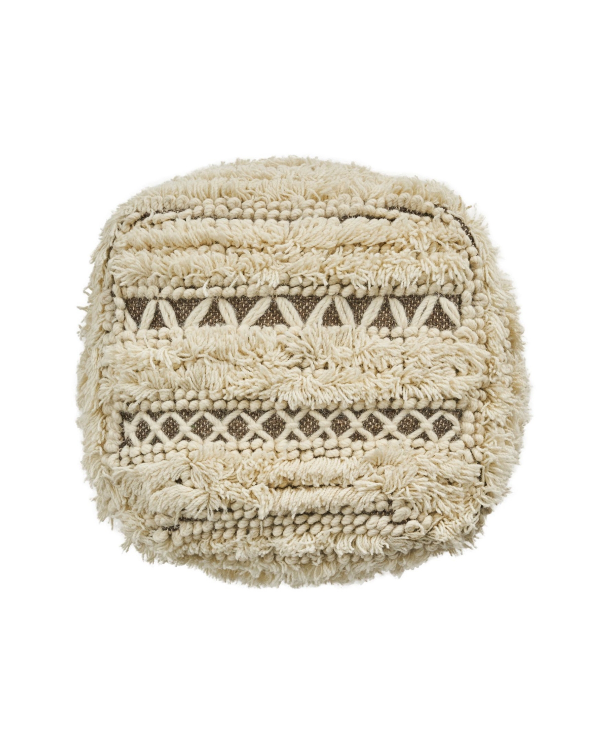 Click here for Noble House Billie Boho Ottoman Pouf - Ivory prices