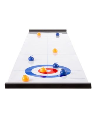 Hey Play Tabletop Curling Game - Portable Indoor Desktop Roll Up ...