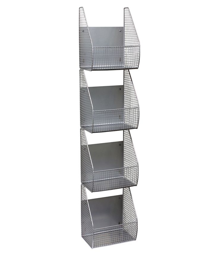Spectrum Wall Mount 4-Tier Vertical Basket Rack - Macy's