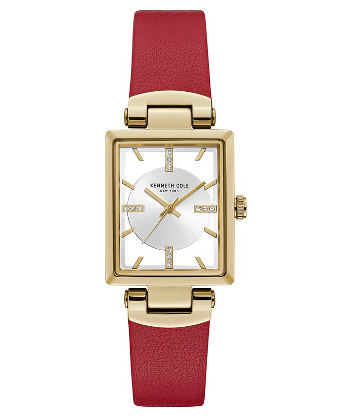 Kenneth Cole New York Ladies Transparency Rectangular North - South Red ...