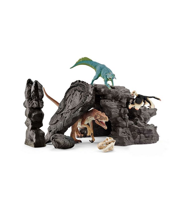 Schleich Dinosaurs, Dinosaur Set with Cave Toy Figurine Playset - Macy's