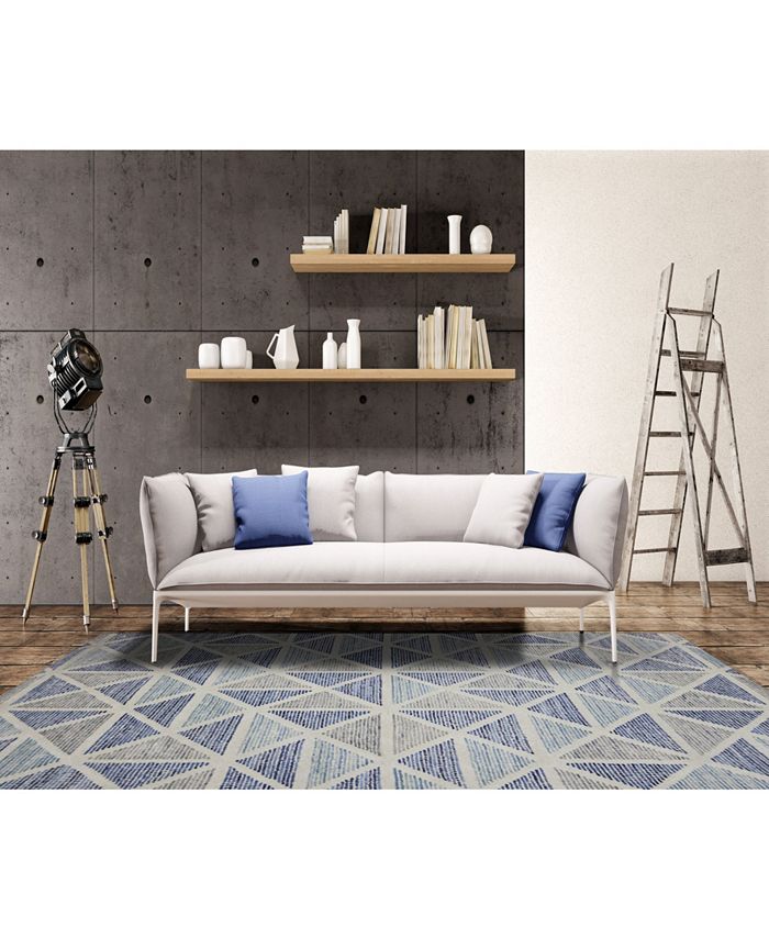 Amer Rugs Vector VEC-1 Charcoal 5' x 8' Area Rug - Macy's