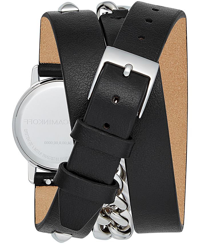 Rebecca Minkoff Women's BFFL Stainless Steel Chain & Black Leather ...