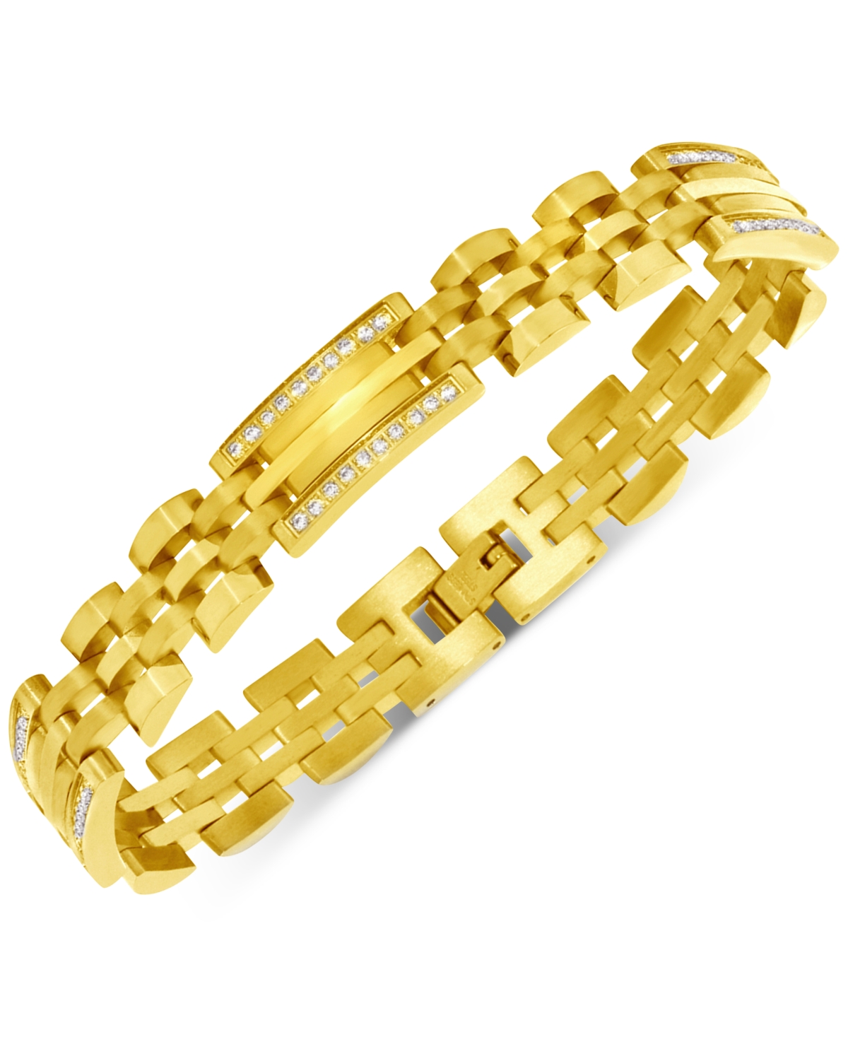 Click here for Mens Diamond Two-Tone Link Bracelet (1/2 ct. t.w.)... prices
