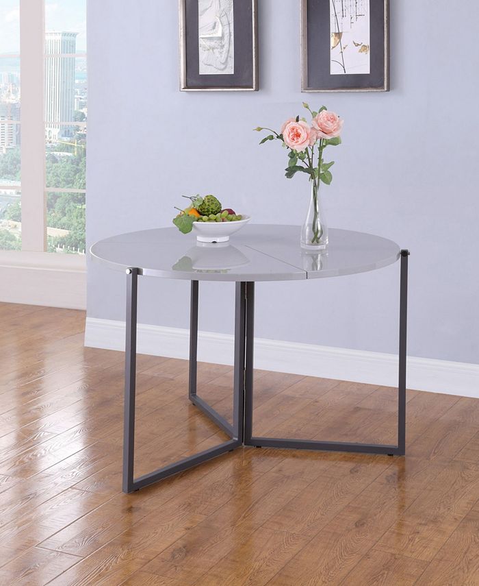 Chintaly Round Foldaway Dining Table - Macy's