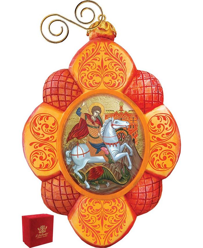 G.DeBrekht Hand Painted Saint George Scenic Ornament - Macy's
