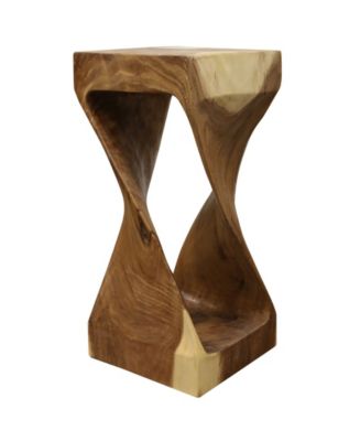 StyleCraft Natural Open Twisted Form Stool - Macy's
