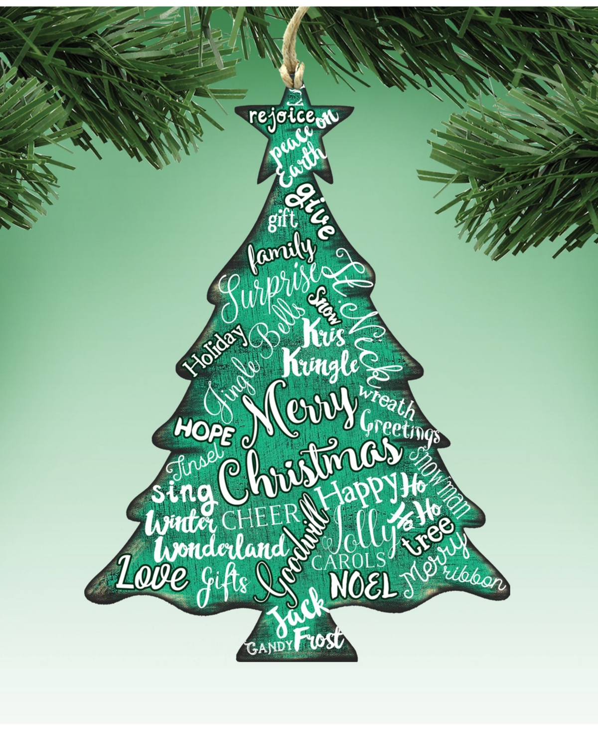 Click here for Designocracy Merry Christmas Tree Wooden Ornaments... prices