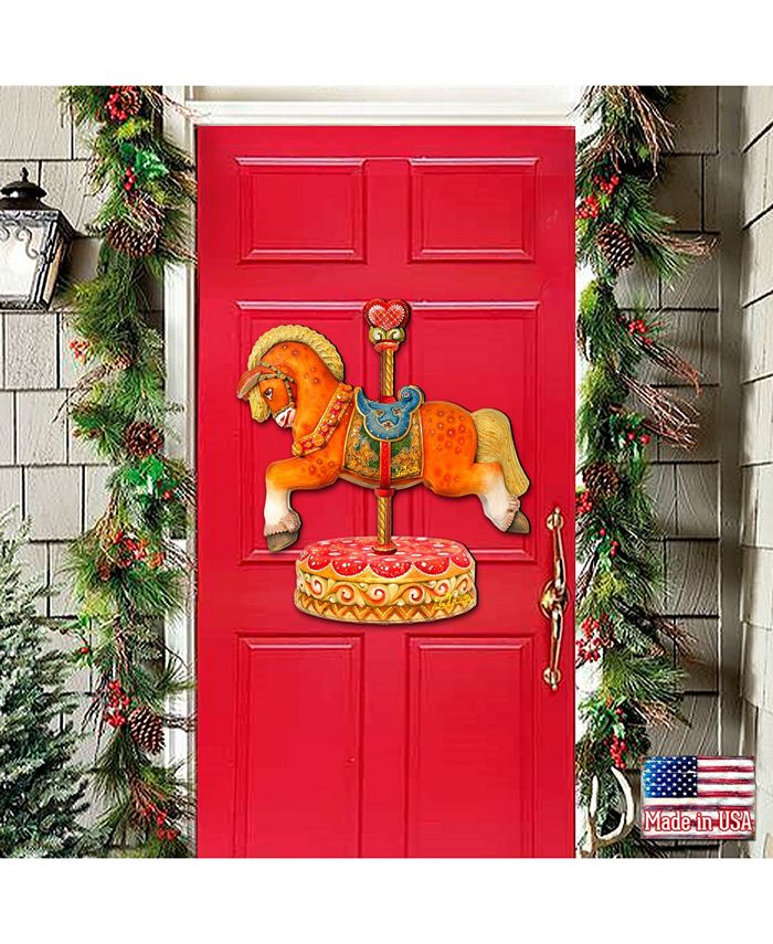 Designocracy Carousel Horse on Base Door Hanger - Macy's