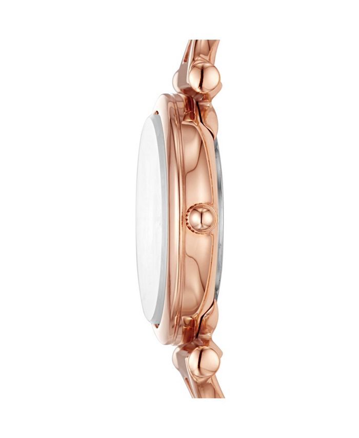 Fossil Carlie Mini Three-Hand Rose Gold-Tone Stainless Steel Watch 28mm ...