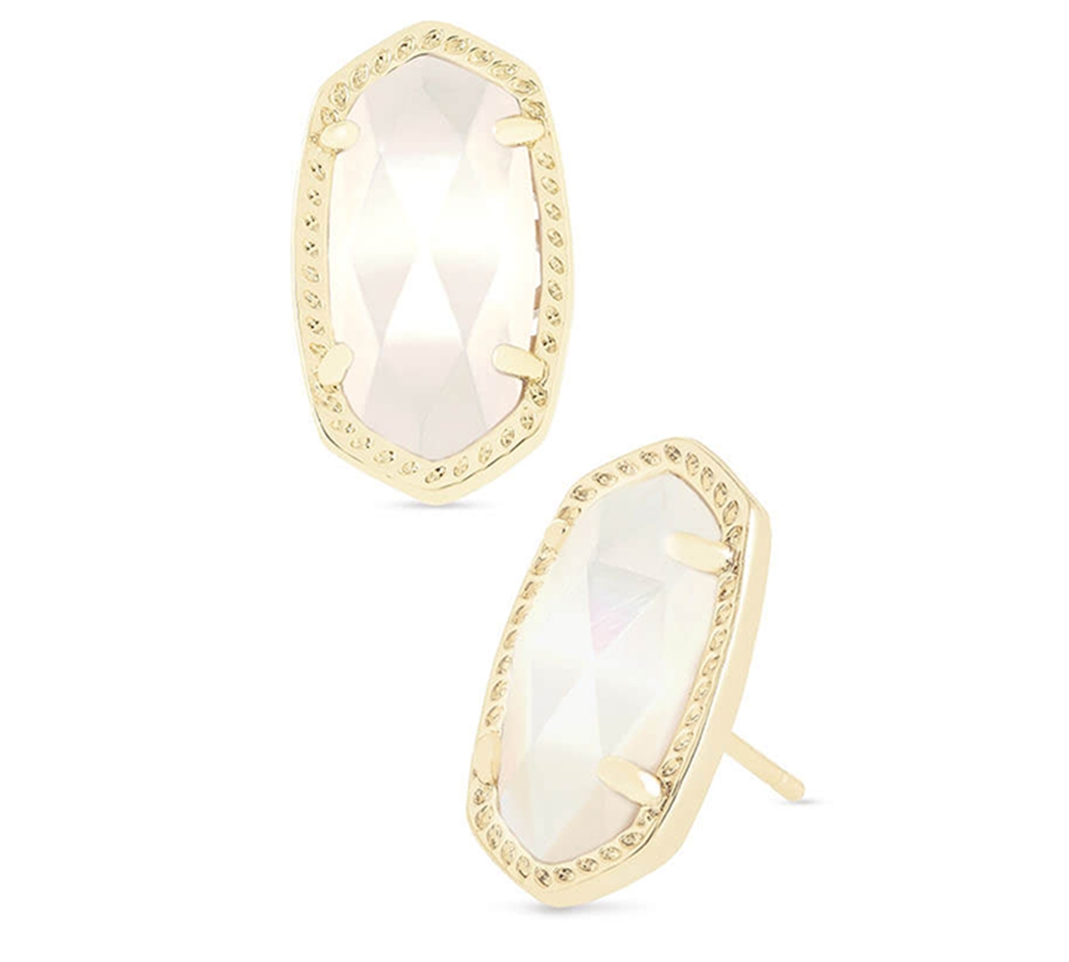 Click here for Kendra Scott Stone Stud Earrings - Gold Ivory Moth... prices