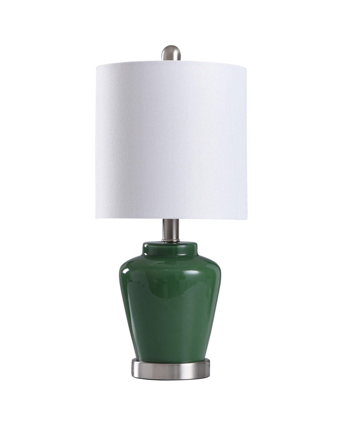 Click here for StyleCraft Glass Accent Table Lamp - Green prices