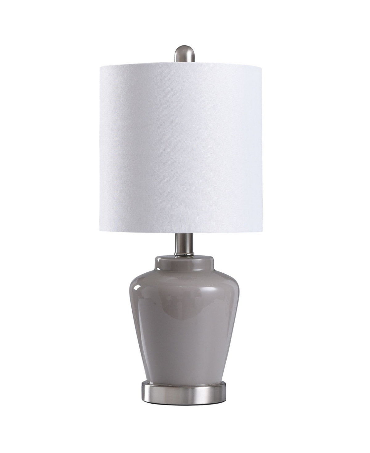 Click here for StyleCraft Glass Accent Table Lamp - Gray prices