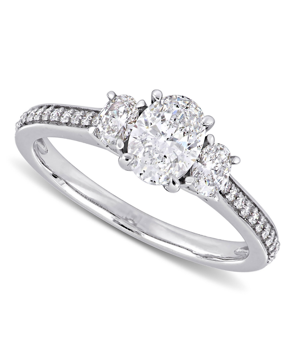 Click here for Diamond Oval Three Stone Engagement Ring (1-1/10 c... prices