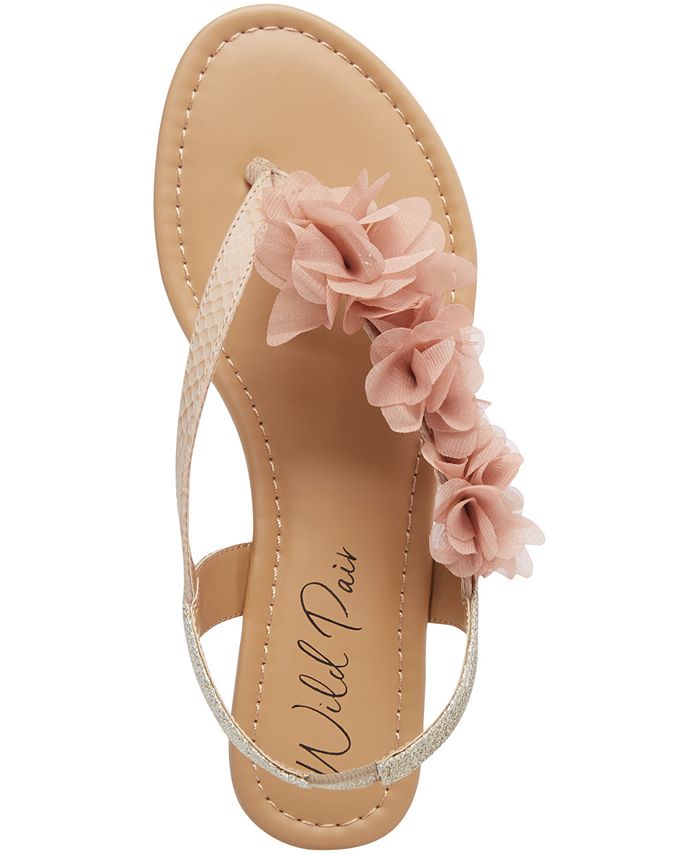 Wild Pair Sashaa Flower Flat Sandals, Created for Macy's - Macy's