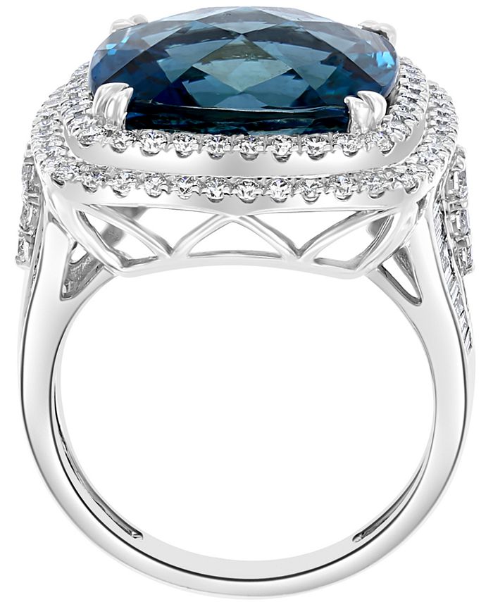 EFFY Collection EFFY® London Blue Topaz (12-1/3 ct. t.w.) & Diamond (1 ...