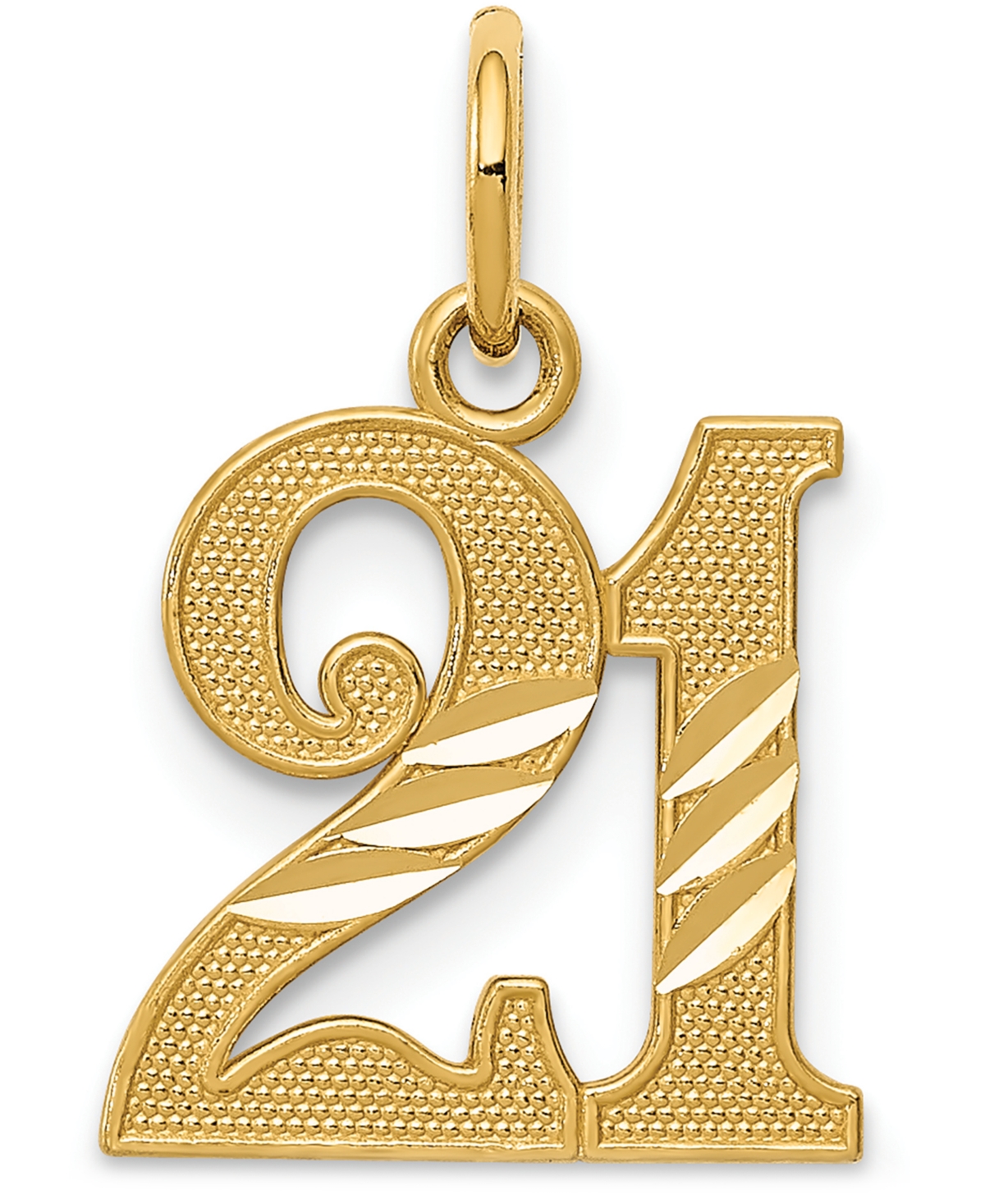 Click here for 21 Charm Pendant in 14k Gold - Yellow Gold prices