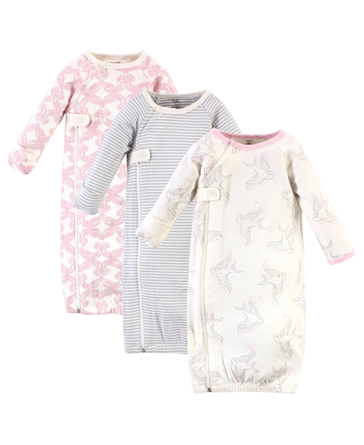 Click here for Touched by Nature Natural Cotton Zipper Gowns - Pi... prices