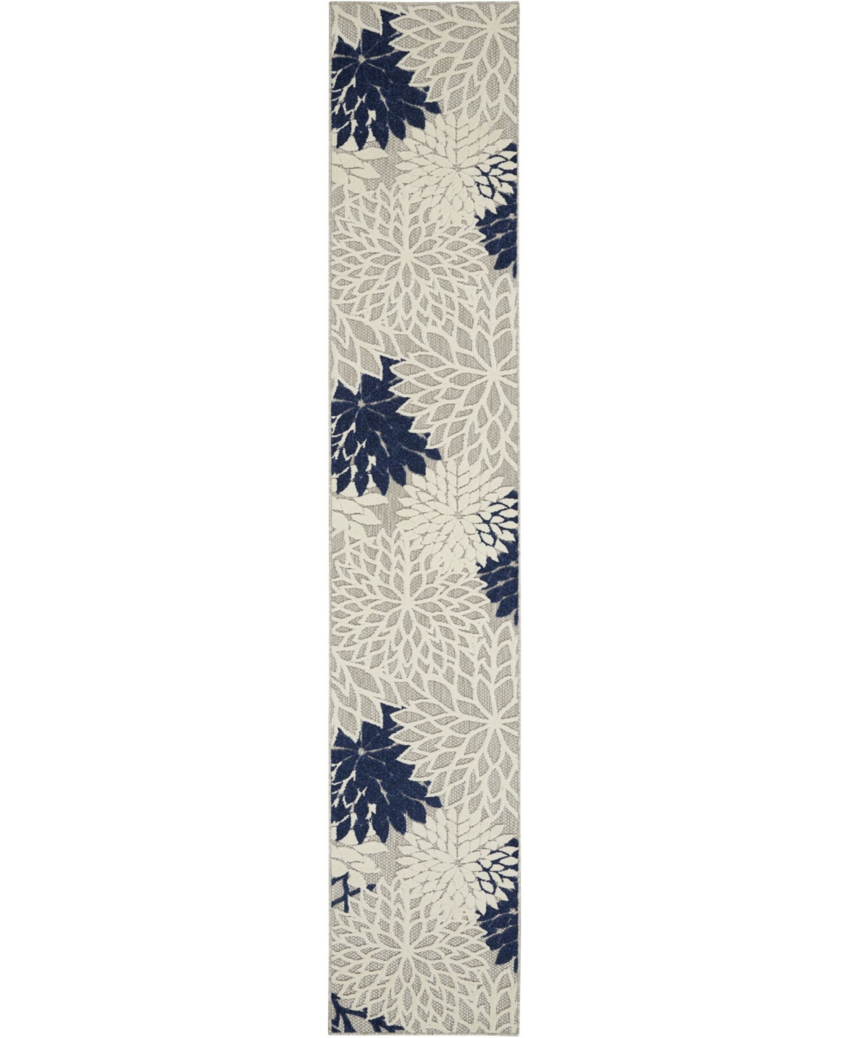 Click here for Nourison Home Aloha ALH05 Ivory and Navy 23 x 12 R... prices