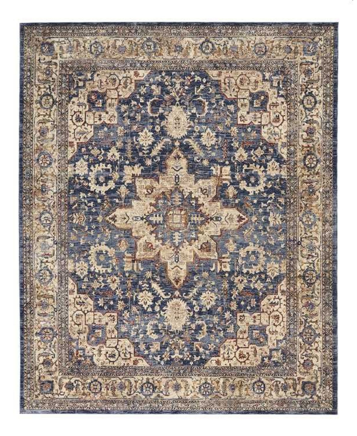 Click here for Mink Home Taza Heriz TAZ02 Navy 910 x 132 Area Rug... prices