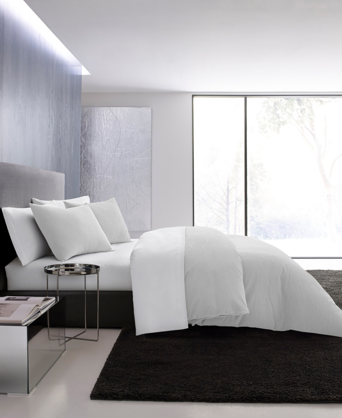 Vera Wang Waffle Pique Comforter Set  Queen