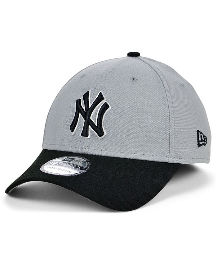 New Era New York Yankees Team Classic Gray Black White 39THIRTY Cap ...