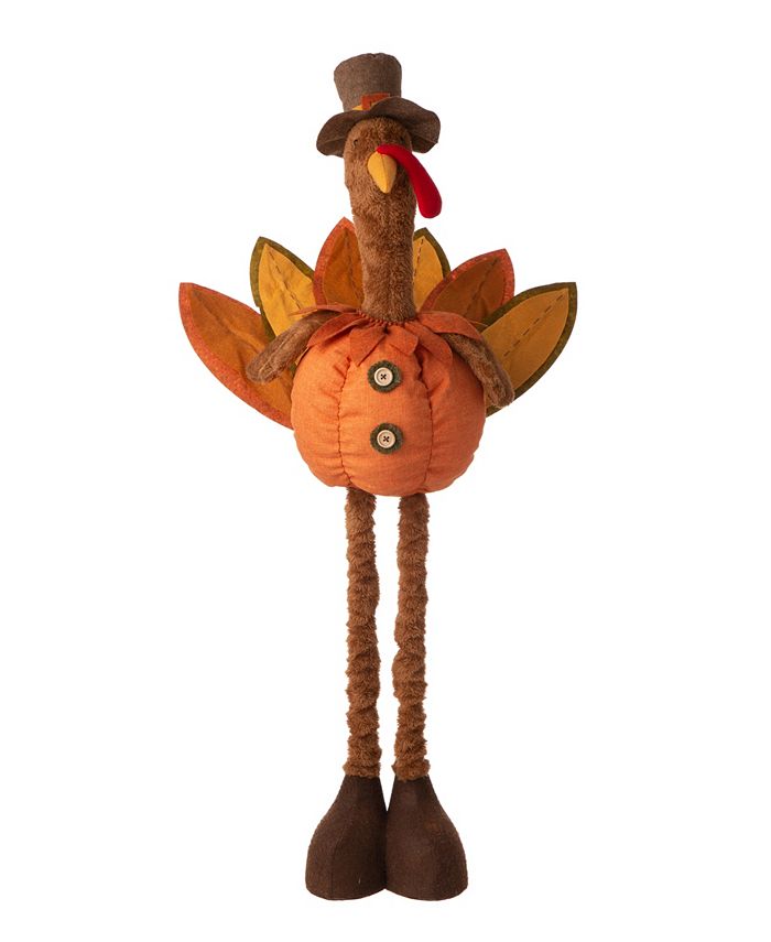 Glitzhome Turkey Standing Decor with Telescoping Legs - Macy's