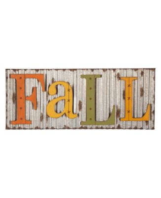 Glitzhome 36" Fall Metal Sign Hanging Decor - Macy's