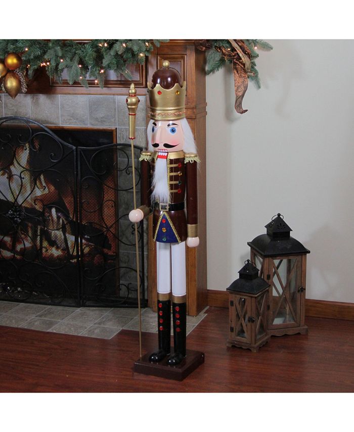 Northlight Wooden Christmas Nutcracker King with Scepter - Macy's