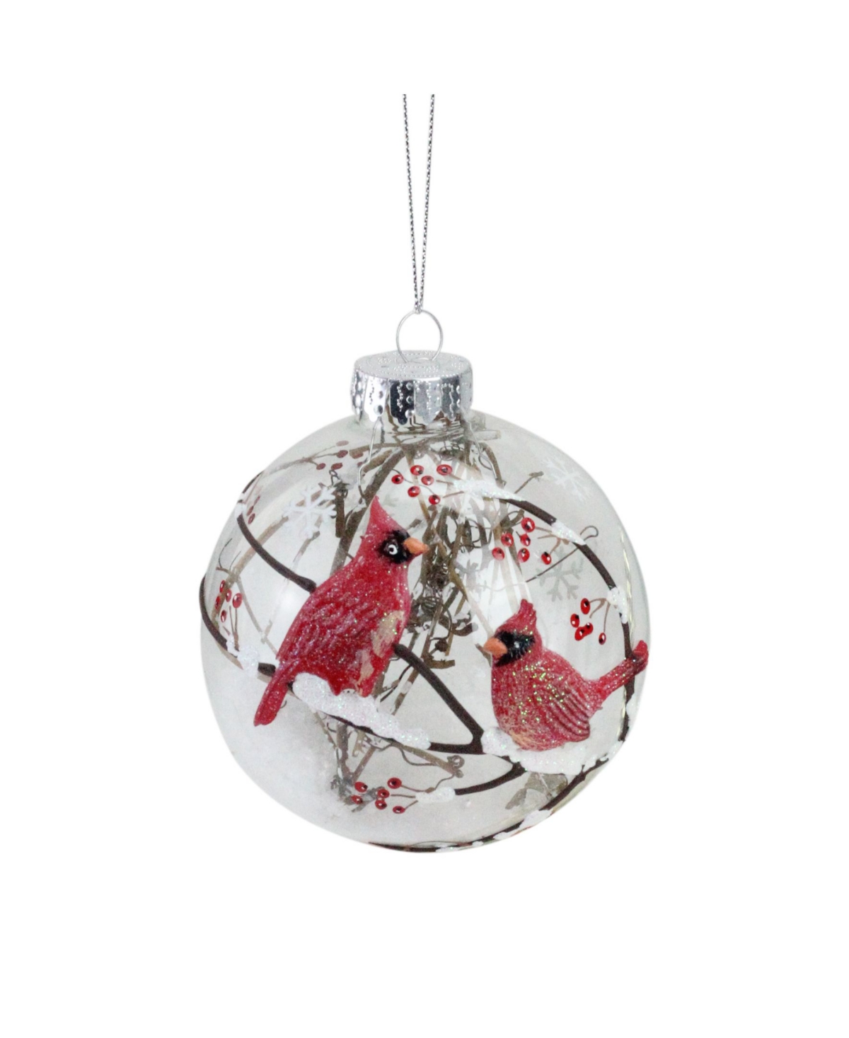 Click here for Northlight Branch and Snow Filled Glass Ball with... prices