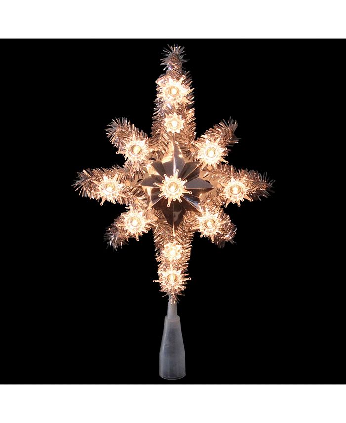 Northlight Lighted Tinsel Star Of Bethlehem Christmas Tree Topper - Macy's
