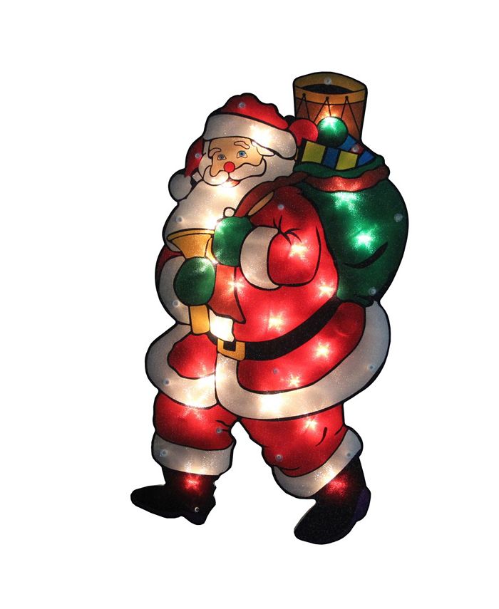 Northlight Lighted Santa Claus Christmas Window Silhouette - Macy's