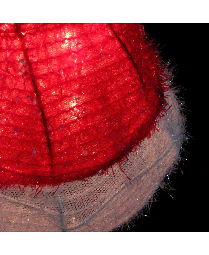 Northlight Lighted Iced Tinsel Santa Hat Christmas Tree Topper - Macy's