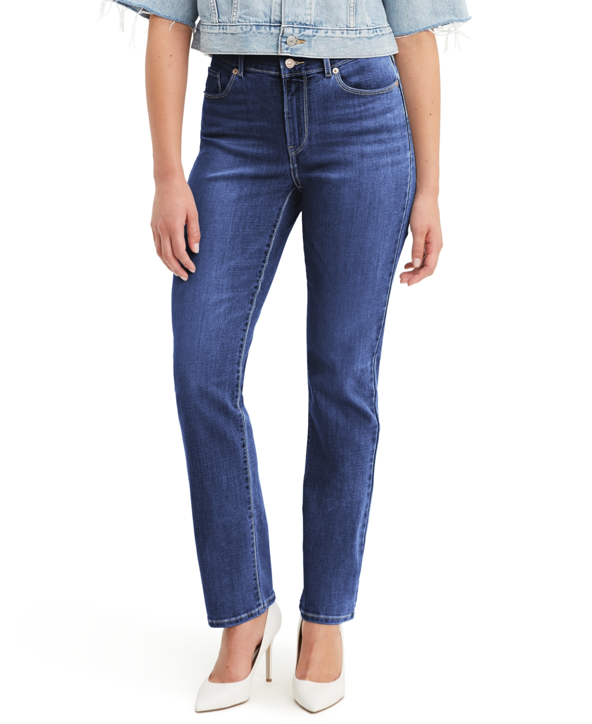 Click here for Levis Womens Classic Mid Rise Straight-Leg Jeans -... prices