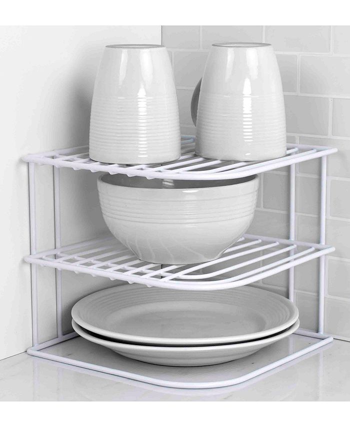 Home Basics Vinyl Coated Steel Corner Rack - Macy's