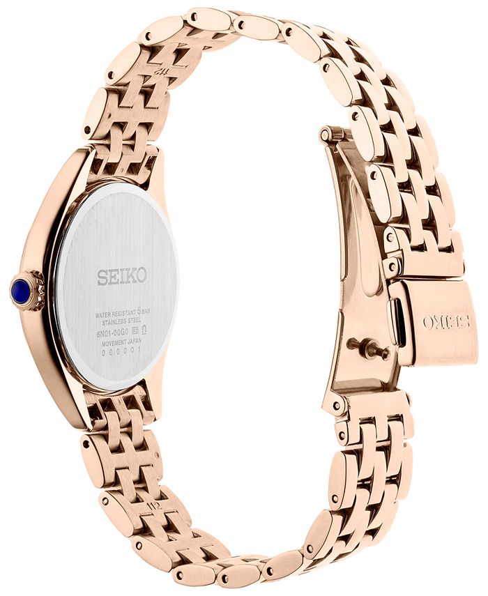 Seiko Women's Rose Gold-Tone Stainless Steel Bracelet Watch 29mm - Macy's