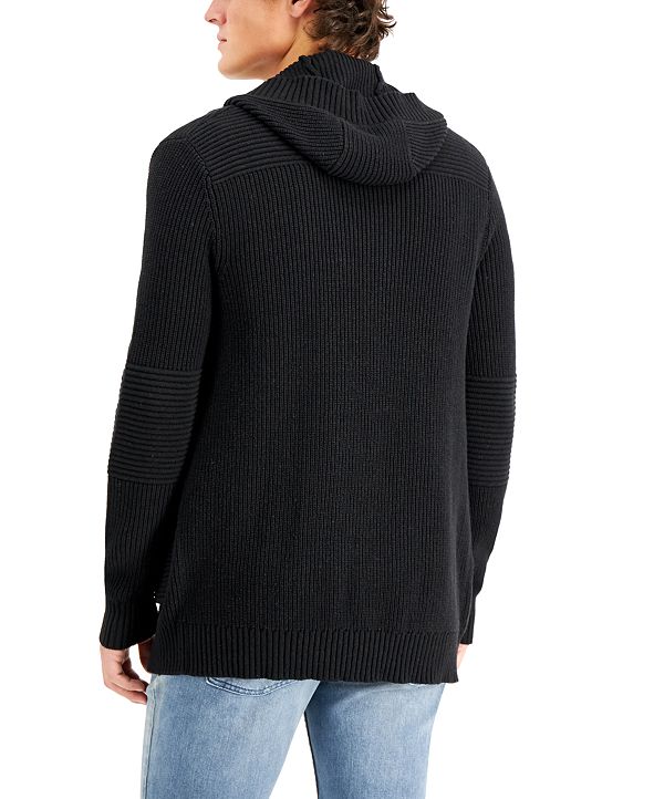 INC International Concepts INC Men's Textured-Knit Hooded Cardigan ...