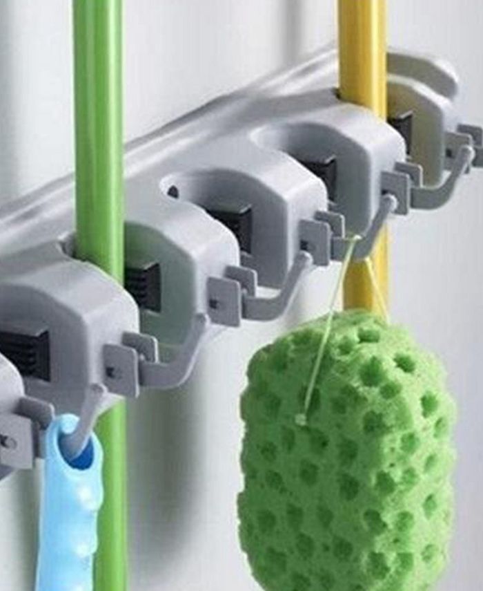 Sorbus Broom and Mop Wall Mounted Storage Organizer - Macy's