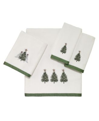 Avanti Trees with Gold Star Holiday Bath Towels - Macy's