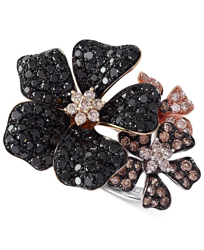 EFFY Collection Confetti by EFFY® Multicolor Diamond Flower Ring (2 ct ...