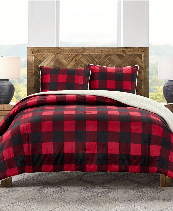 Alpine Lodge Buffalo Check 3Pc King Comforter Set - Macy's