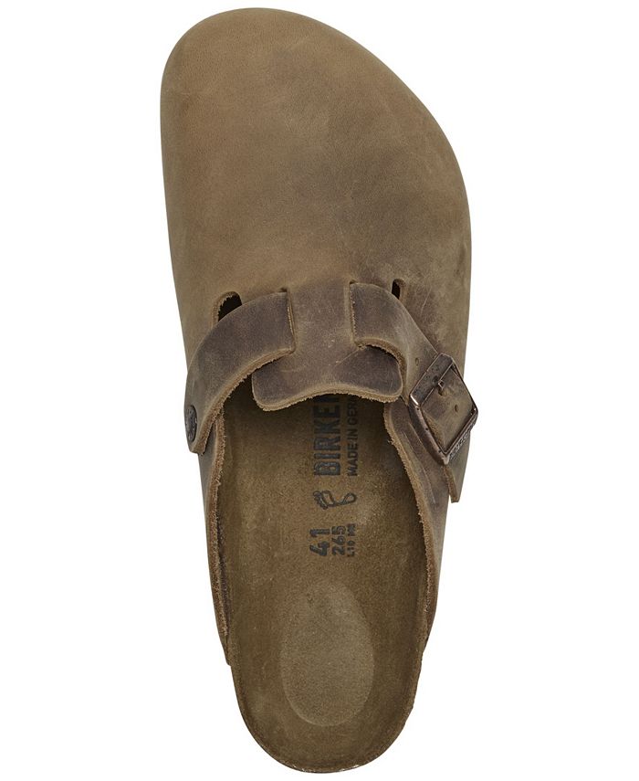Birkenstock Men's Oiled Leather Boston Clogs from Finish Line - Macy's